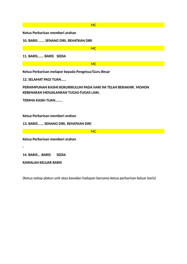 TEKS UCAPAN PERHIMPUNAN RASMI contoh teks ucapan | PDF