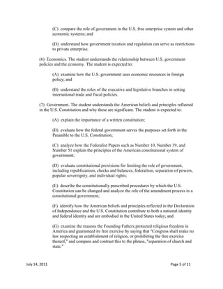 TEKS United States Government 2011 2012 | DOCX