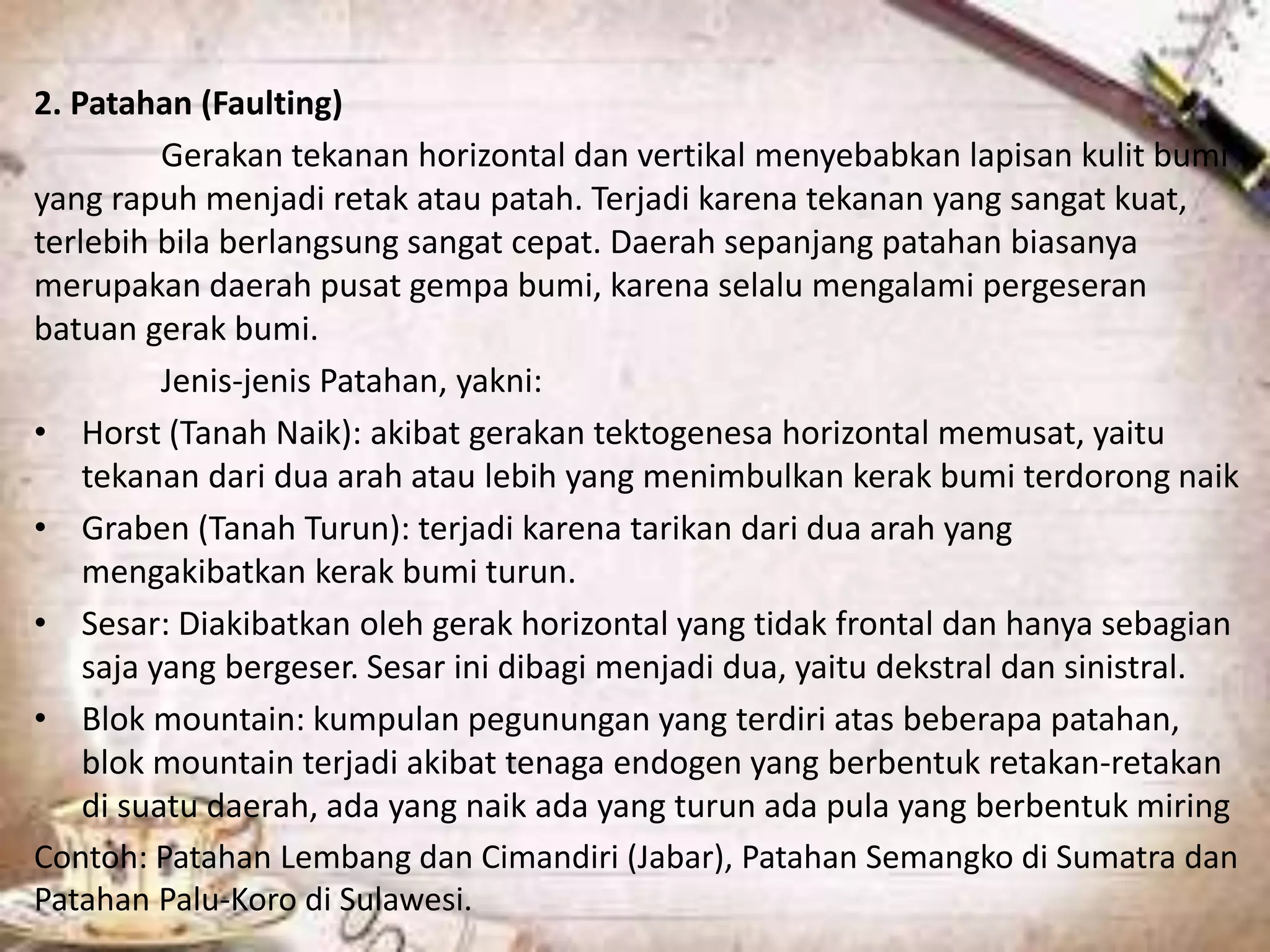 Tektonisme - Geografi (kelas 10) | PPTX