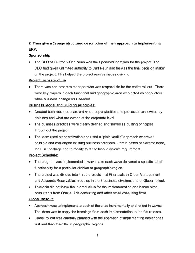Tektronix case study assignment | DOC