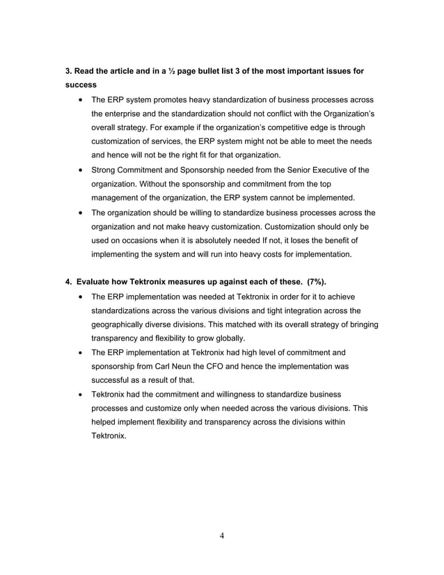 Tektronix case study assignment | DOC