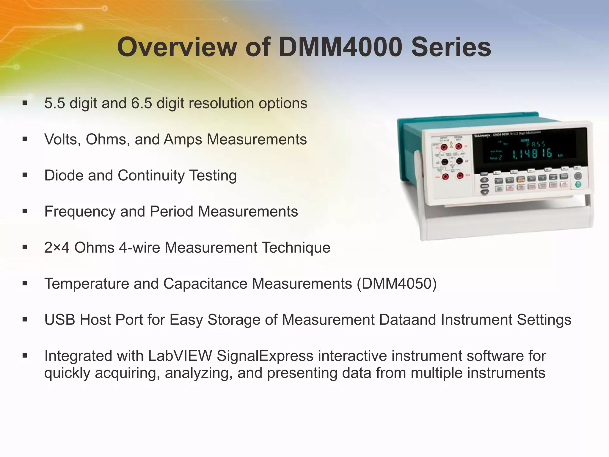 DMM4000 Benchtop Digital Multimeters | PPT