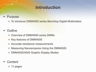 DMM4000 Benchtop Digital Multimeters | PPT