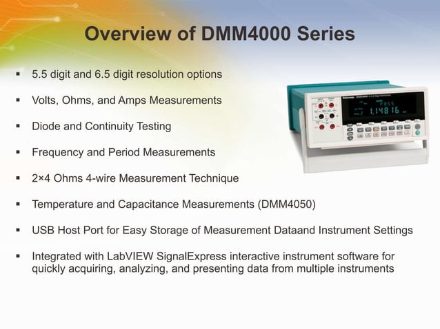 DMM4000 Benchtop Digital Multimeters | PPT