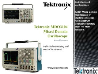 Tektronix mdo3104 mixed domain oscilloscope | PPT
