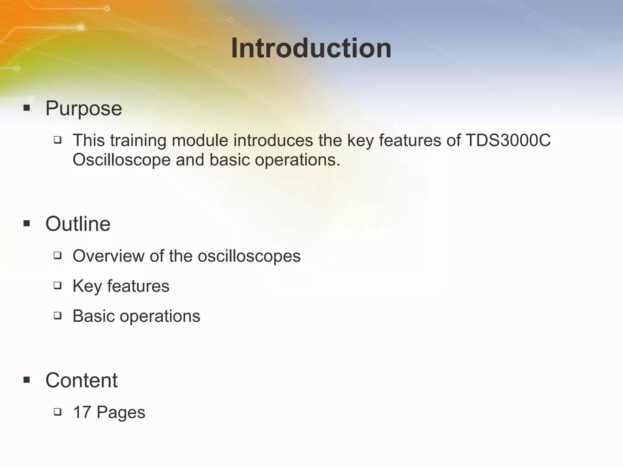 TDS3000C Digital Phosphor Oscilloscopes | PPT