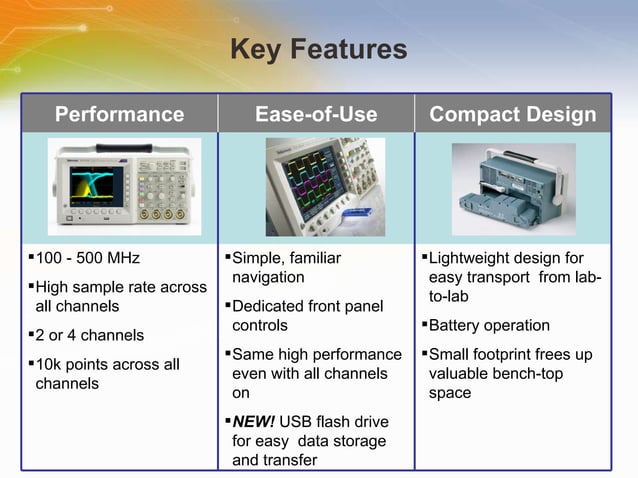 TDS3000C Digital Phosphor Oscilloscopes | PPT | Computer Peripherals ...