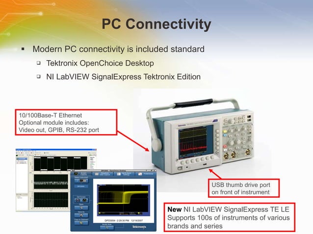 TDS3000C Digital Phosphor Oscilloscopes | PPT | Computer Peripherals ...