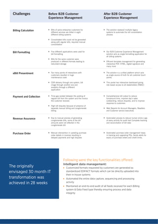 B2B Customer Experience Case Study | Telecom Industry | PDF
