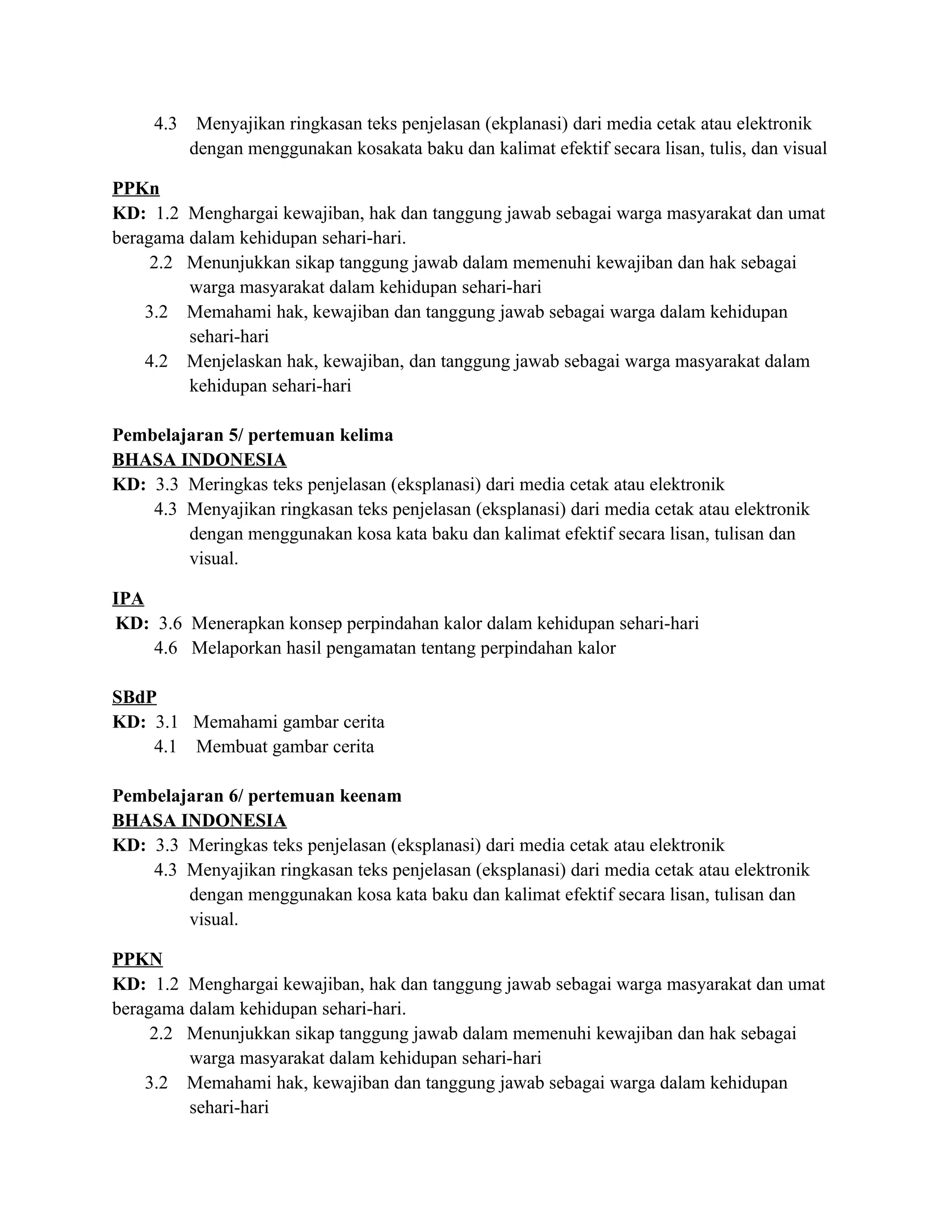 Telaah KI dan KD sub TEMA 3 Kelas 5 .pdf