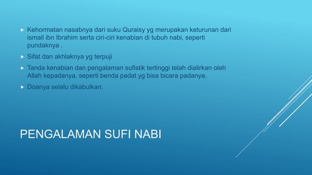 Teladan sufi nabi dan sahabat | PPT
