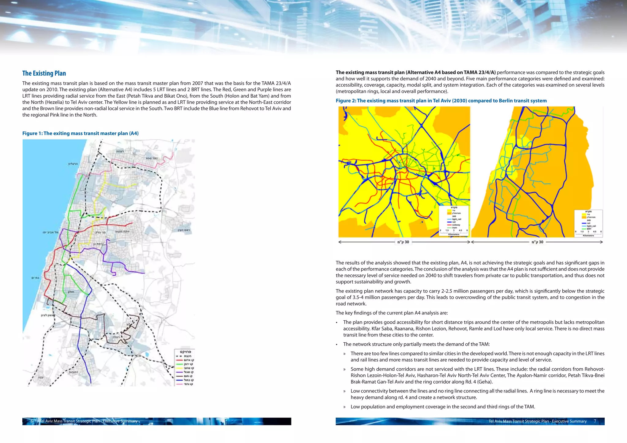 Tel aviv metro transit strategic plan 2016 - Summary | PDF