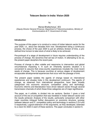 Telecom overview | PDF