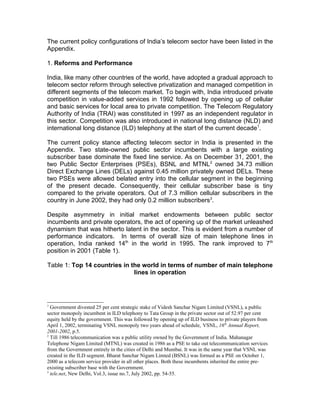Telecom overview | PDF