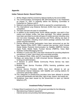 Telecom overview | PDF