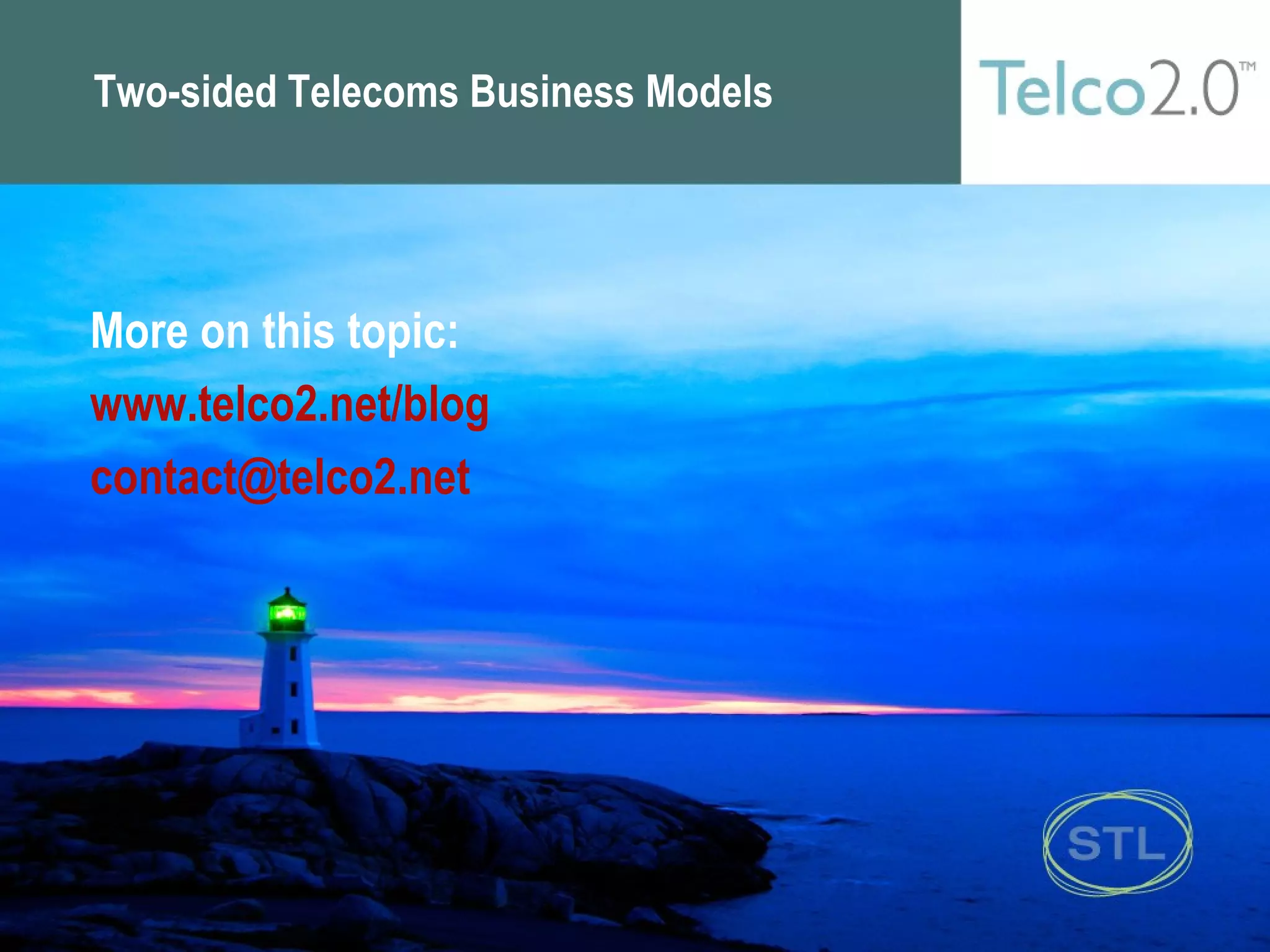 telco20 : Two-sided Telecoms Business Models | PPT