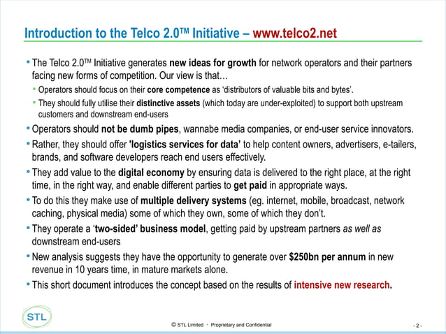 telco20 : Two-sided Telecoms Business Models | PPT