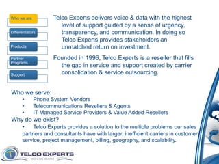 Telco Experts Partner Programs Ver2 | PPTX | IT and Internet Support ...