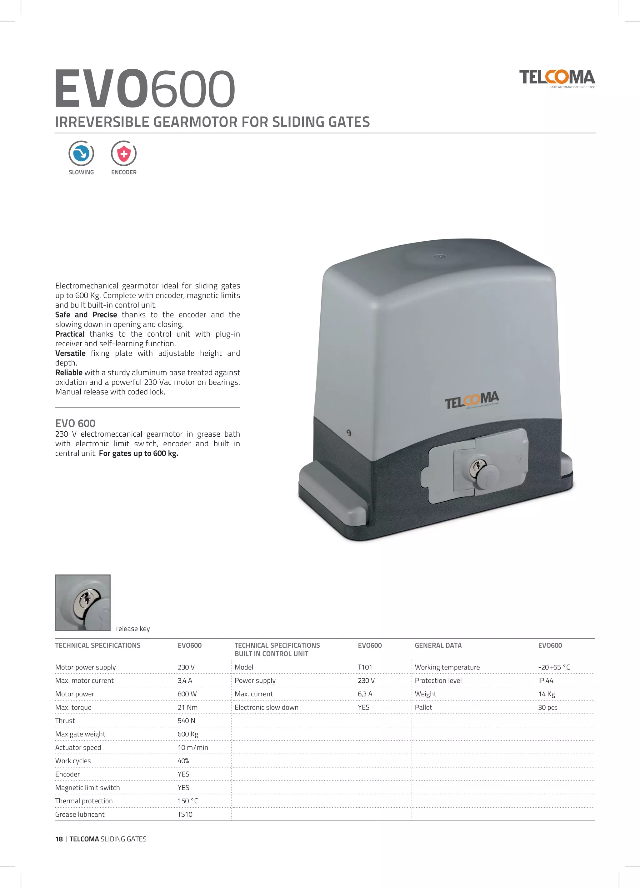 Pioneer Systems Telcoma sliding gate | PDF