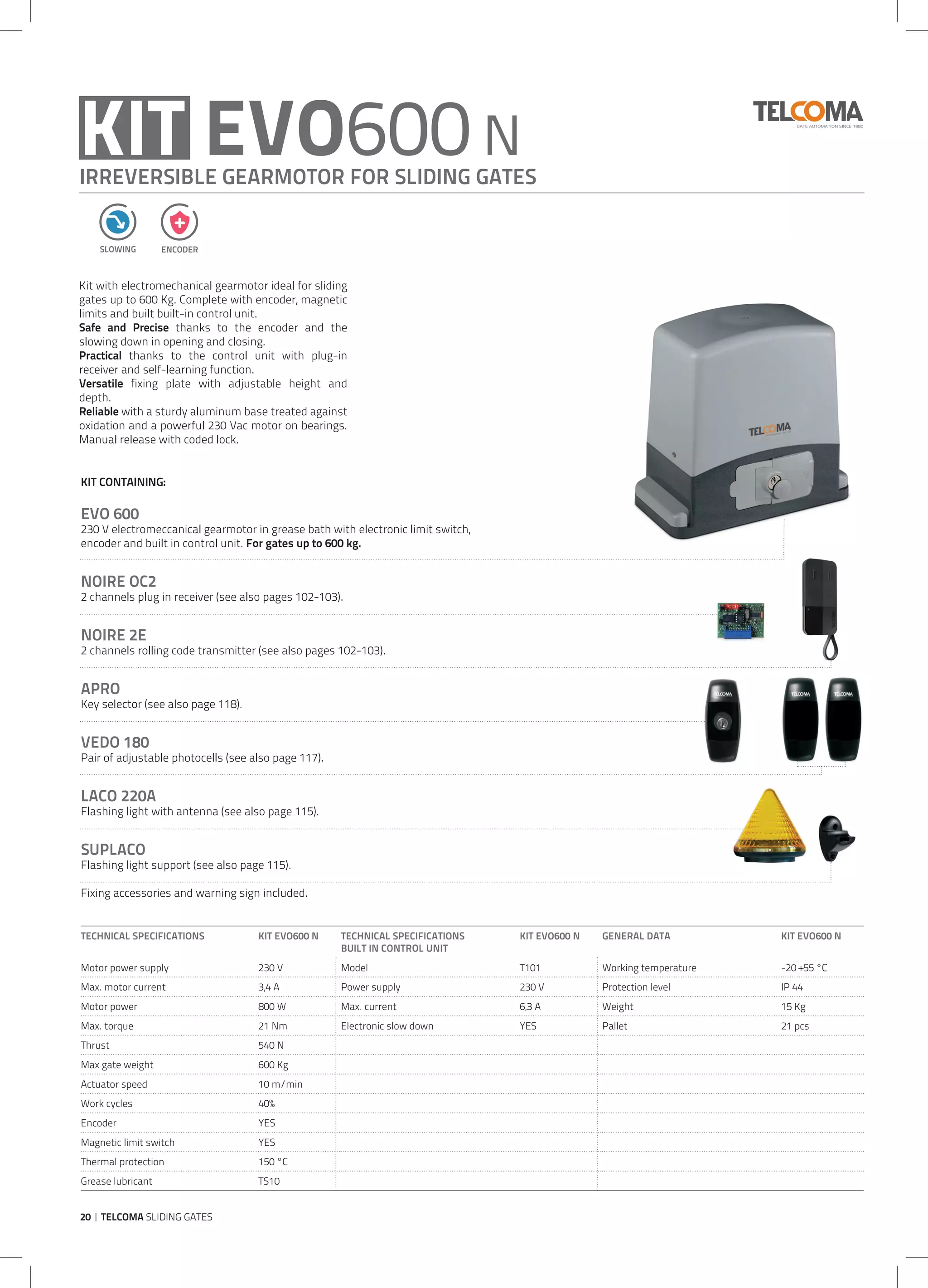 Pioneer Systems Telcoma sliding gate | PDF