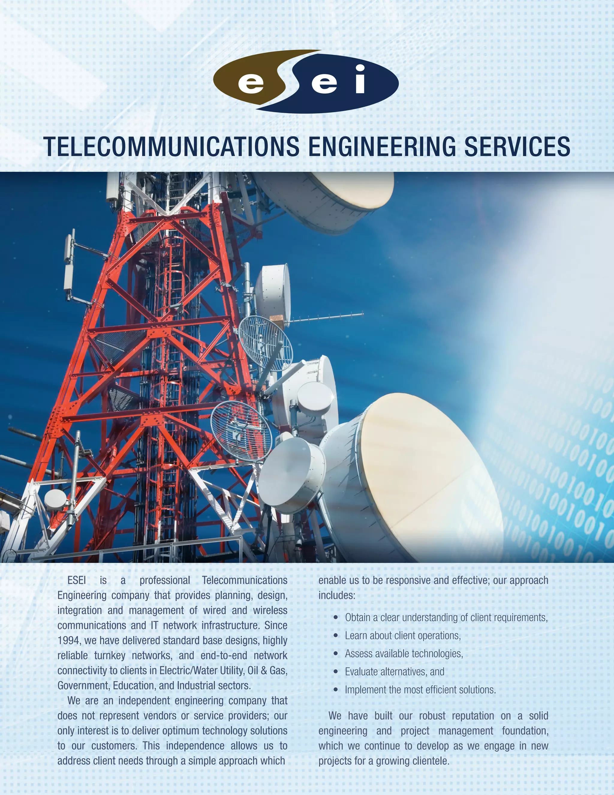 Telecommunications Engineering Service Flyer | PDF