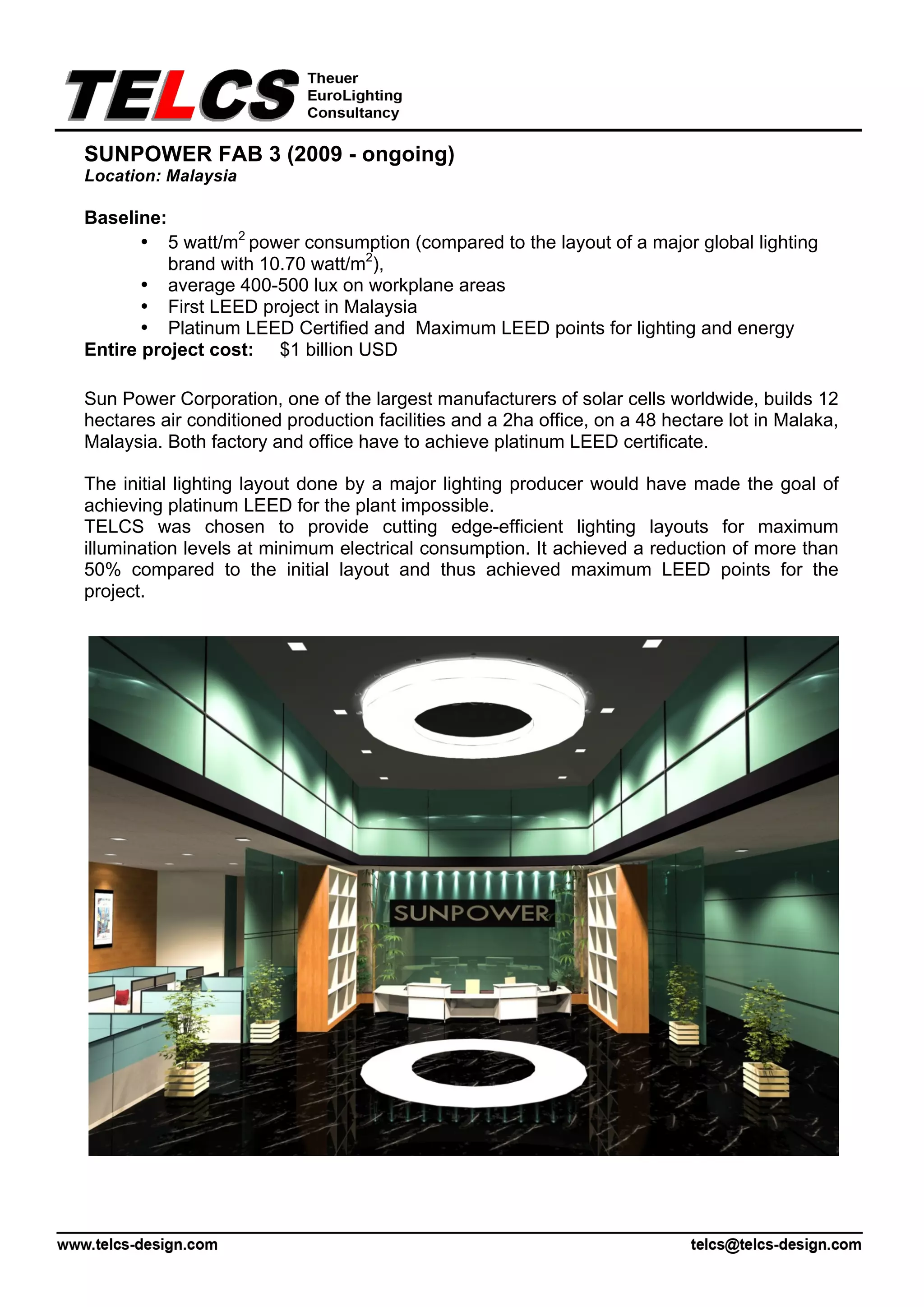 Energy efficiency case studies by Theuer Eurolighting | PDF