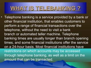 Telebanking | PPT