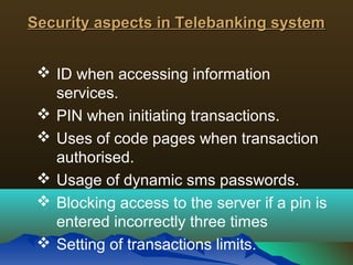 Telebanking | PPT | Phone Services | Home Utilities