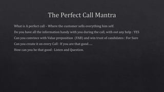 Tele calling sales training | PPTX