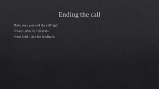 Tele calling sales training | PPT