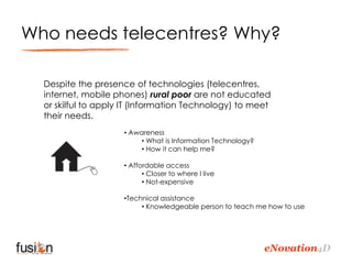 Changing Role of Telecentres (2000 - 2012 and beyond) | PPT