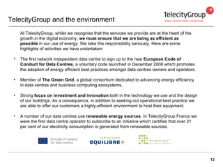 Telecity Group Corporate Overview 2009 | PPT
