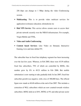 Indian Telecom Sector Thesis | PDF | Telecommunications Industry ...