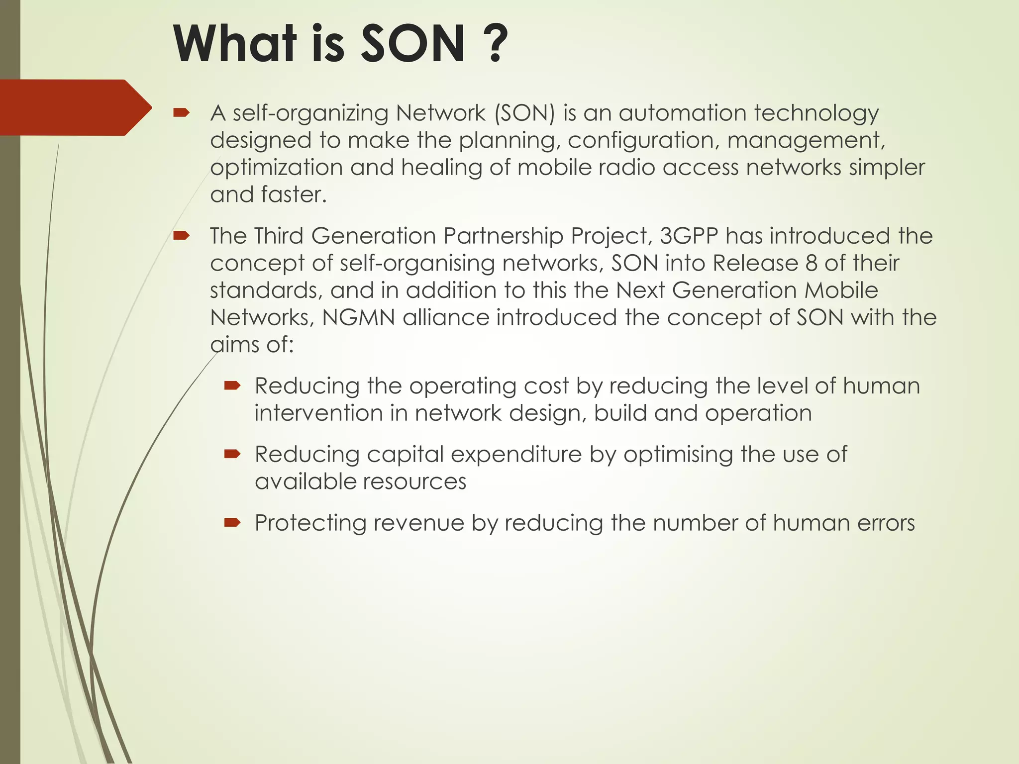 Telecom Self Organizing Network Pdf Computer Networking Computing