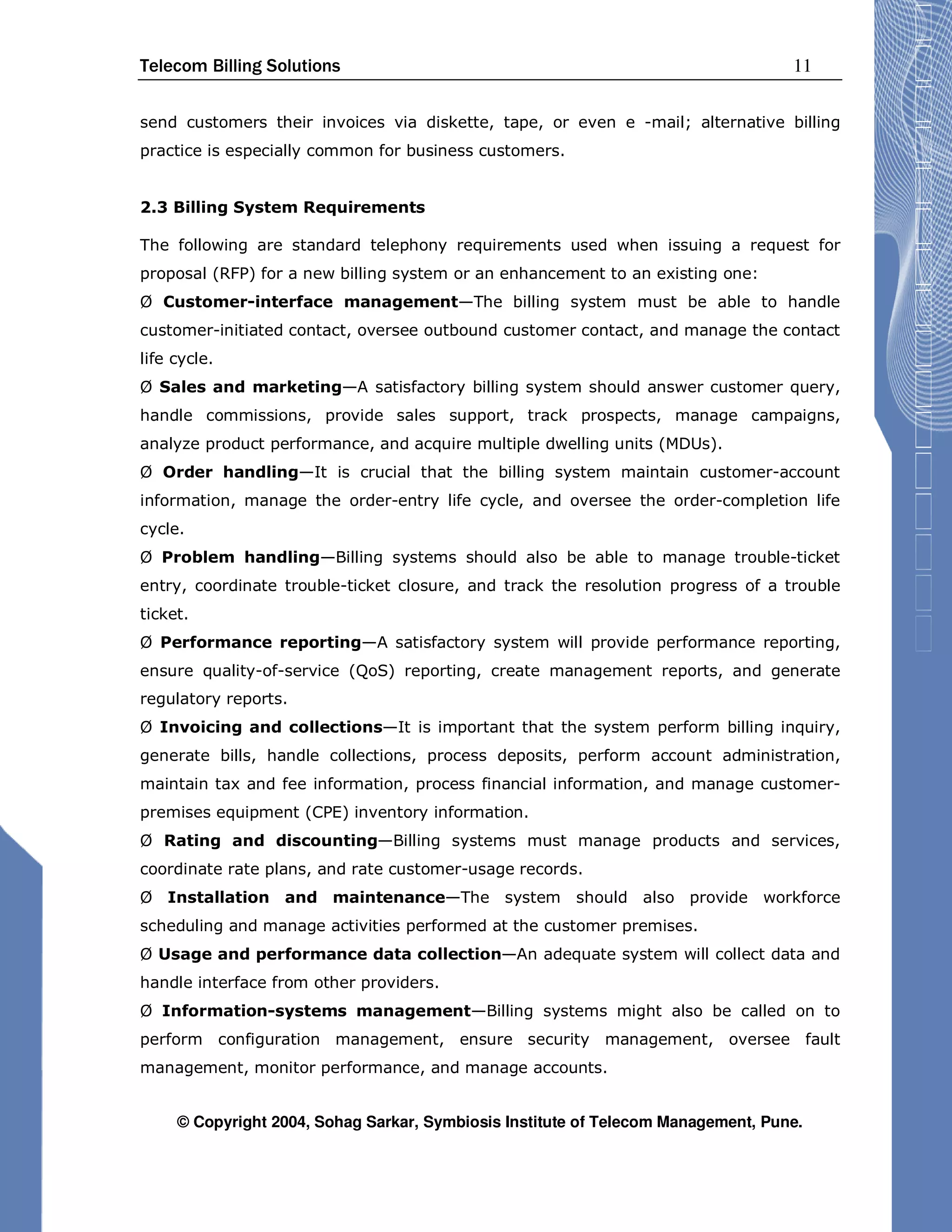 Telecom Billing Solutions By Sohag Sarkar | PDF