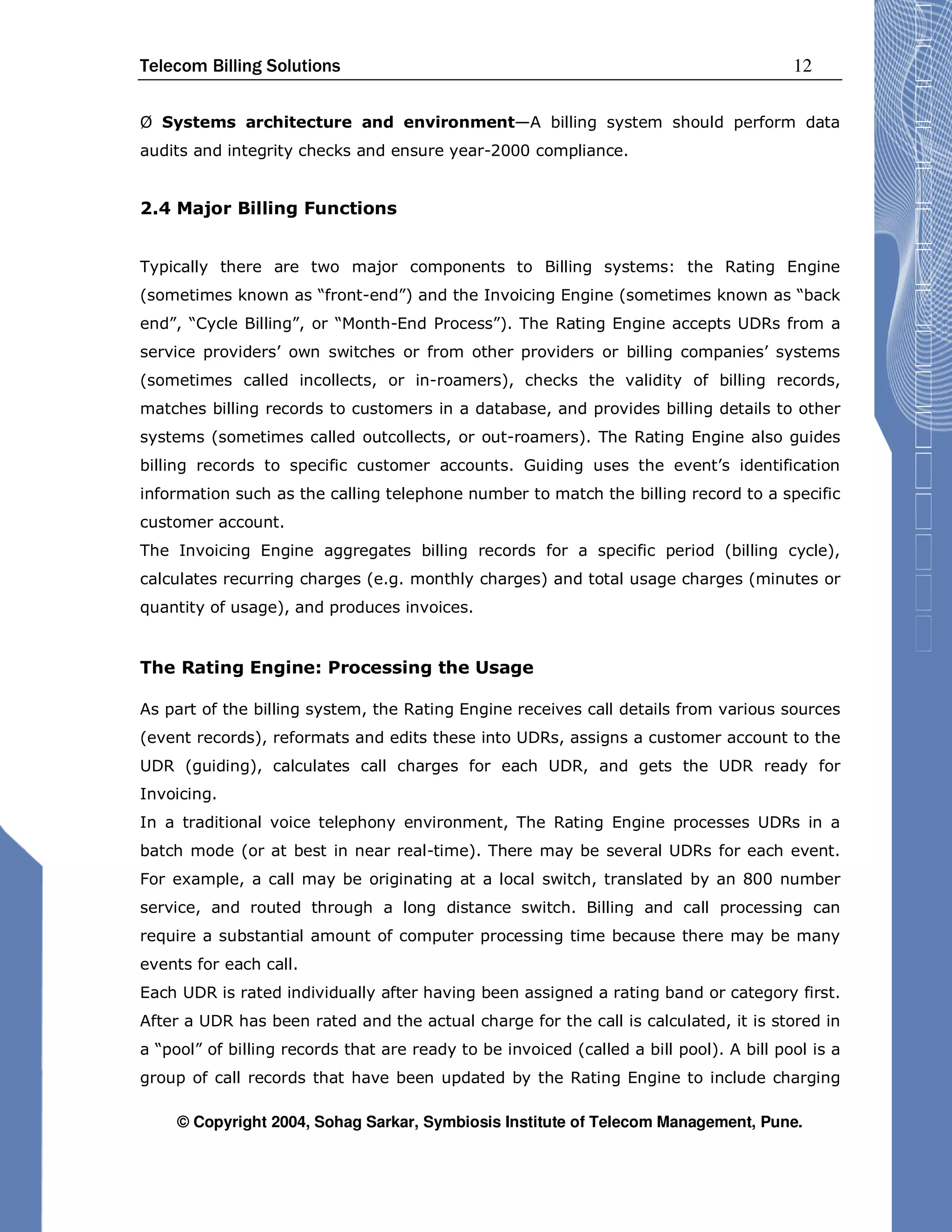 Telecom Billing Solutions By Sohag Sarkar | PDF