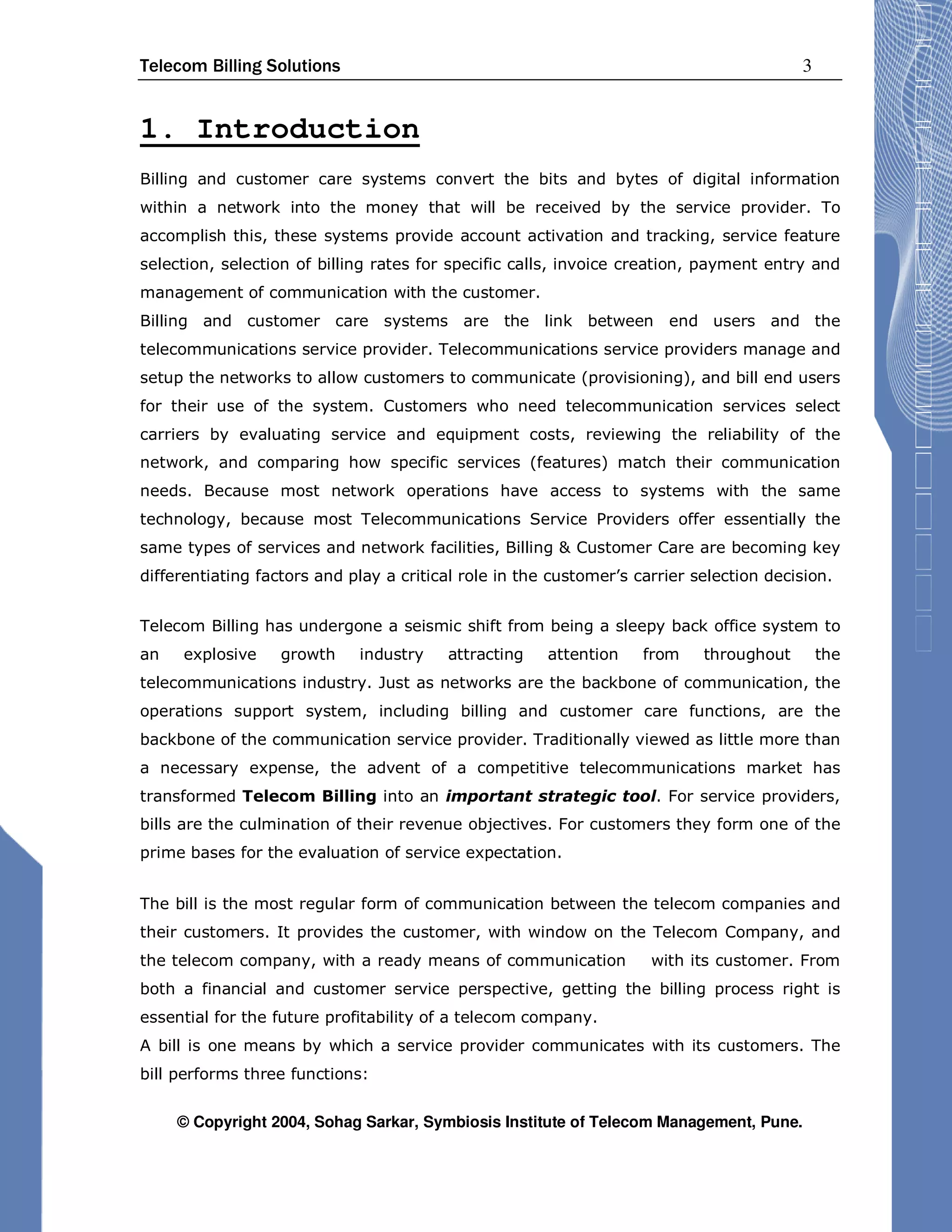 Telecom Billing Solutions By Sohag Sarkar | PDF