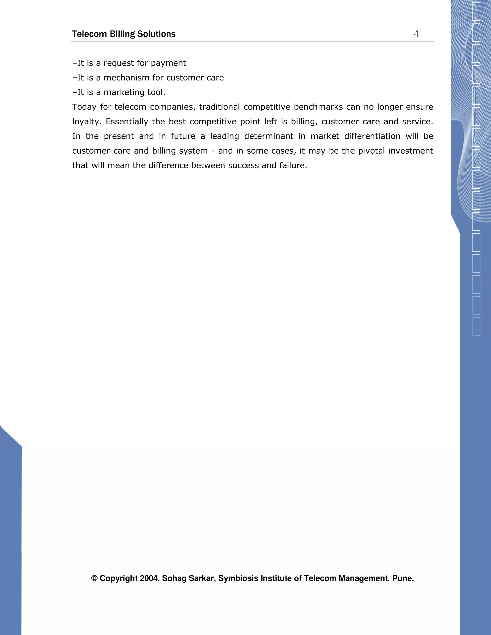 Telecom Billing Solutions By Sohag Sarkar | PDF