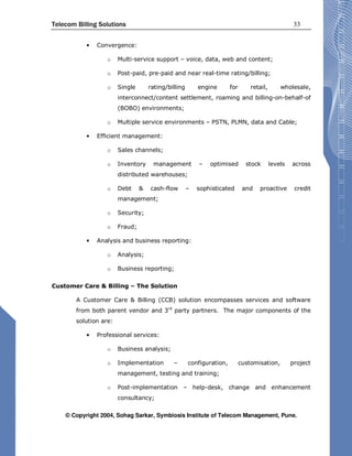 Telecom Billing Solutions By Sohag Sarkar | PDF