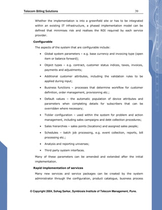 Telecom Billing Solutions By Sohag Sarkar | PDF
