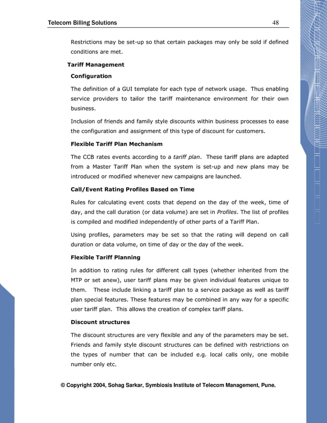 Telecom Billing Solutions By Sohag Sarkar | PDF