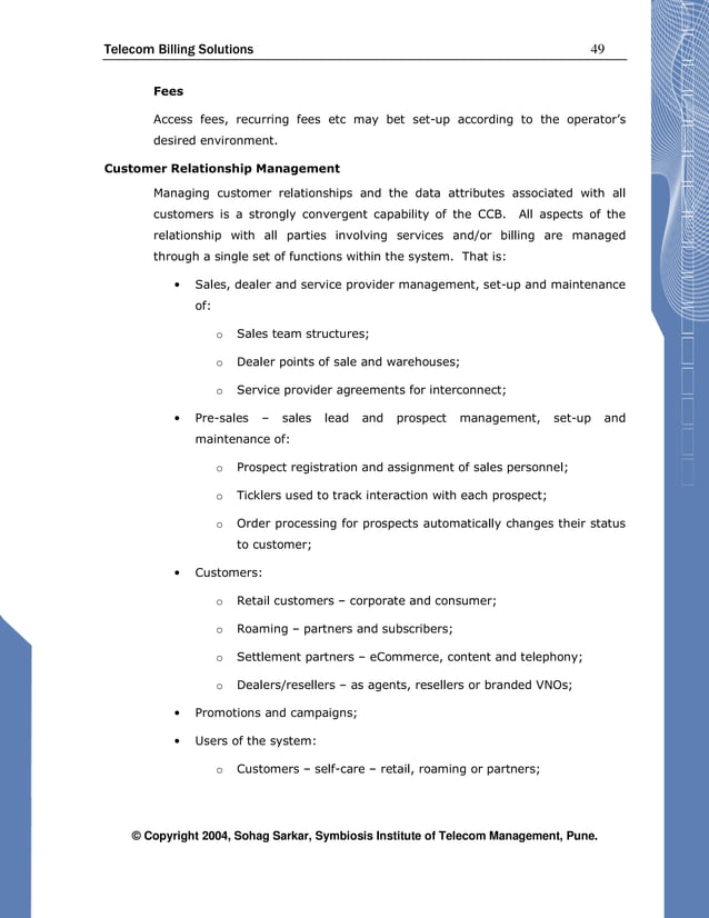 Telecom Billing Solutions By Sohag Sarkar | PDF