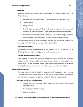 Telecom Billing Solutions By Sohag Sarkar | PDF