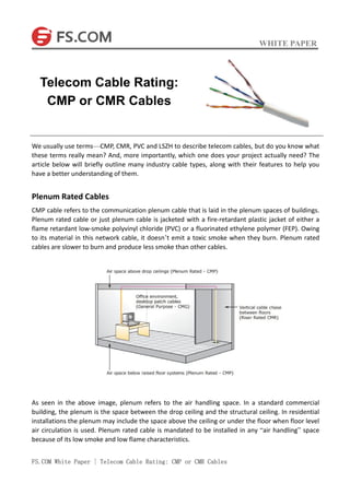Telecom cable – rating cmp or cmr cables | PDF