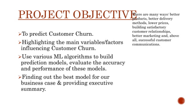Telecom Churn Prediction Presentation Pptx Computing Technology And Computing