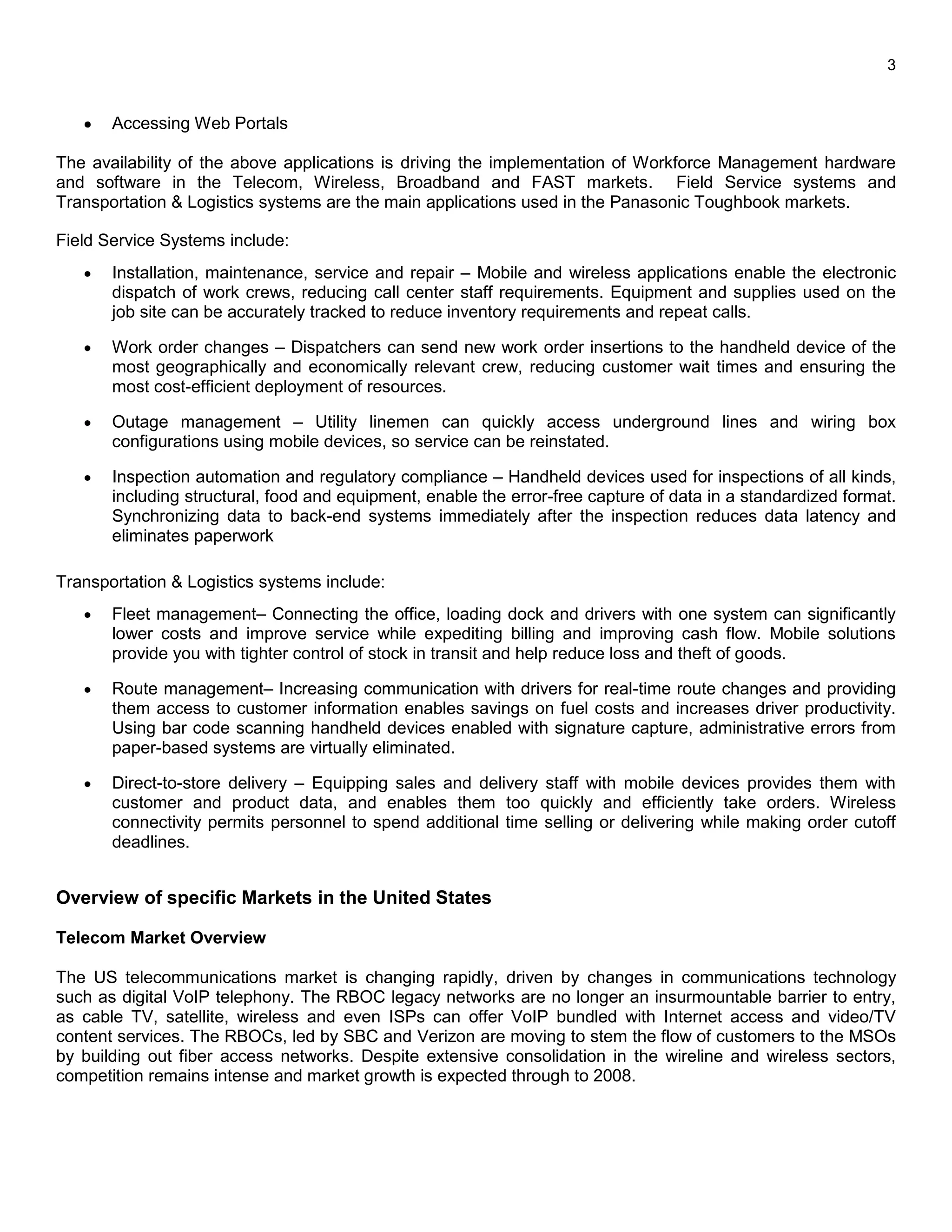 WORKFORCE MANAGEMENT HARDWARE AND SOFTWARE: BUSINESS DEVELOPMENT ...