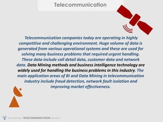 Data Mining in telecommunication industry | PPTX