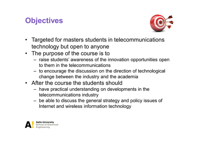 Introduction to the Telecom Forum Course | PPT