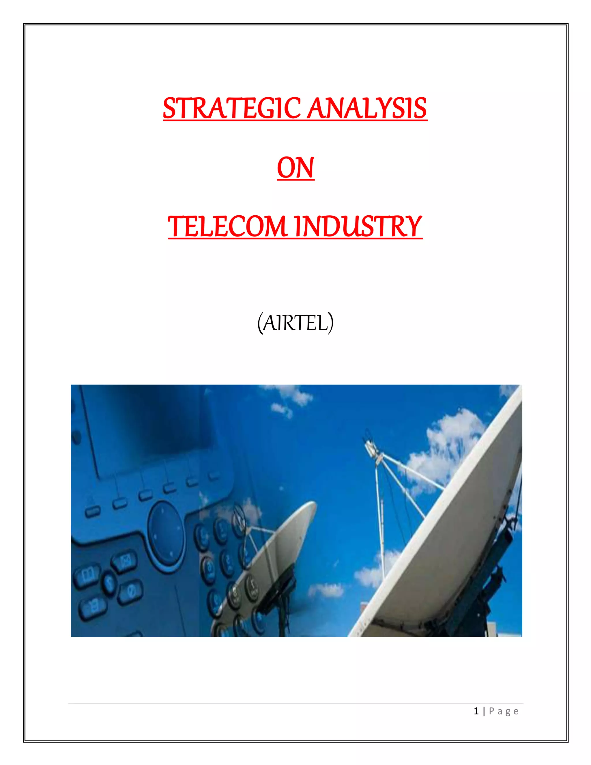 Telecom industry airtel | DOCX