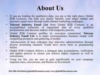 Telecom industry email list | PPTX